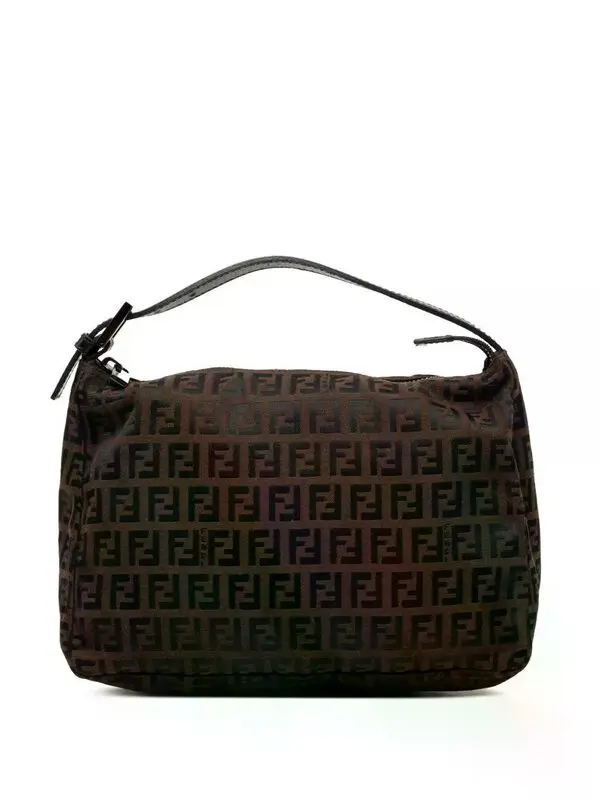 Fendi 2000-2010 Zucchino Canvas Handbag - Brown