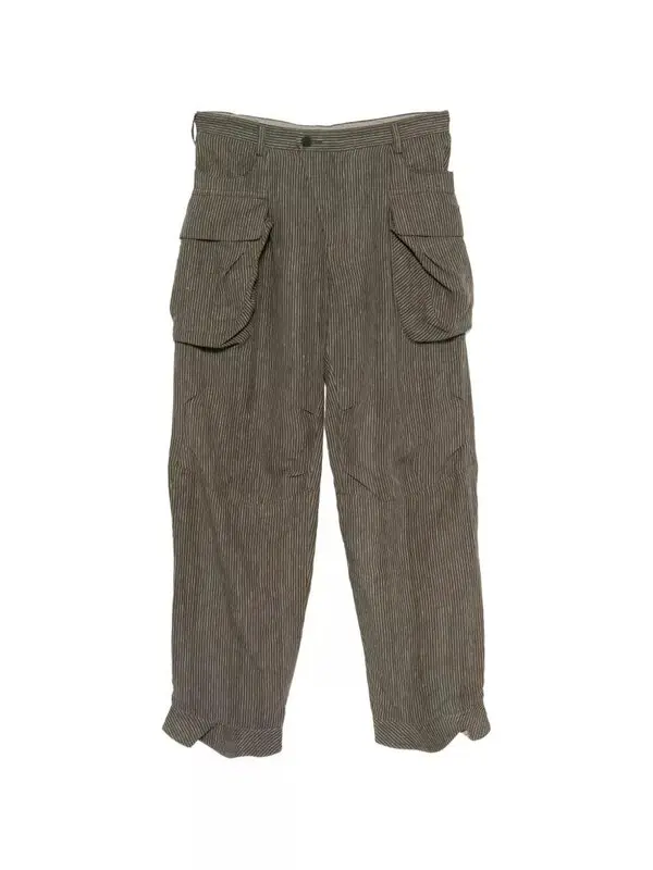 ZIGGY CHEN Striped Cargo Trousers