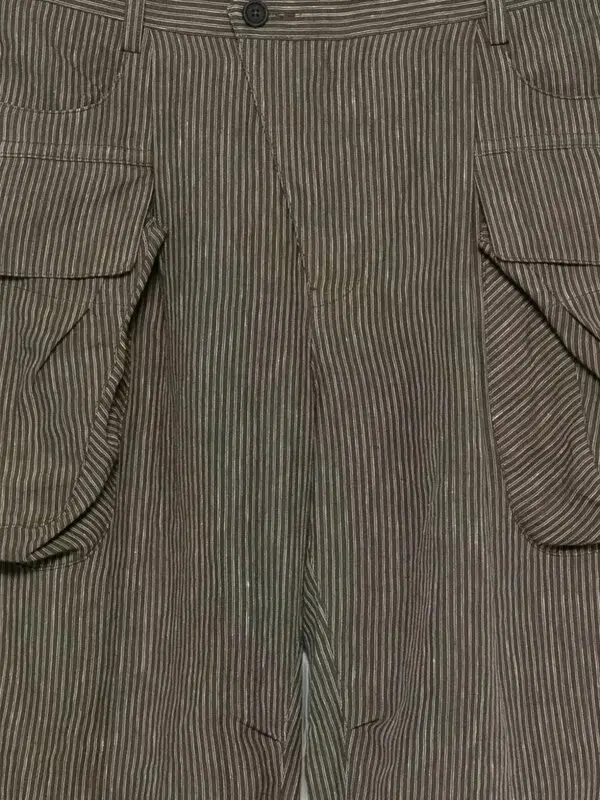 ZIGGY CHEN Striped Cargo Trousers