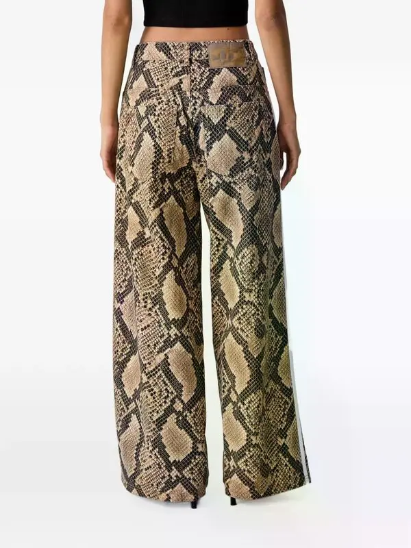 Adidas Snake-print Denim Loose Pants