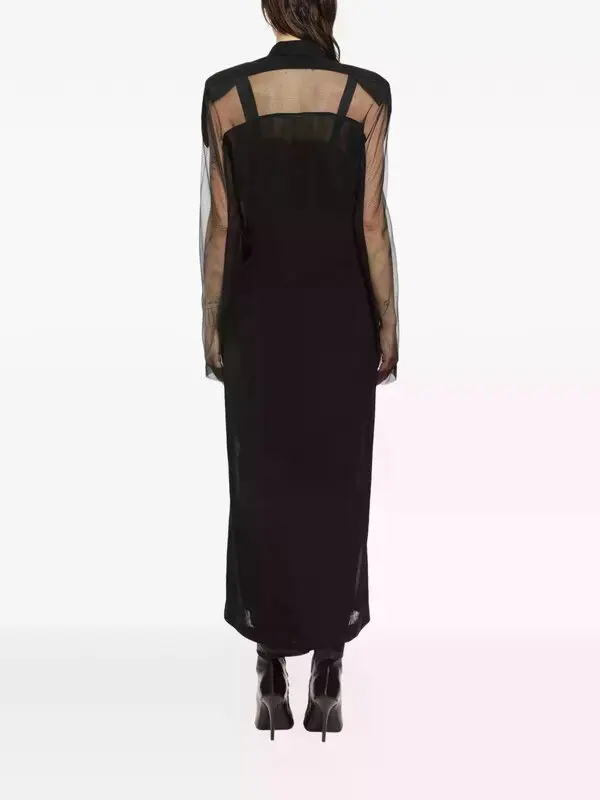 YEHUAFAN Long-slevee V-neck Coat