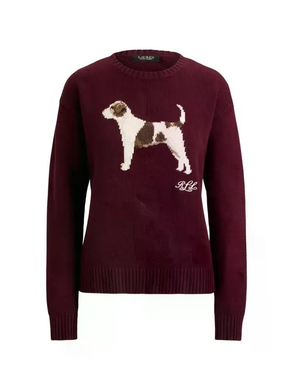 Ralph Lauren Intarsia-knit Cotton Sweater - Red