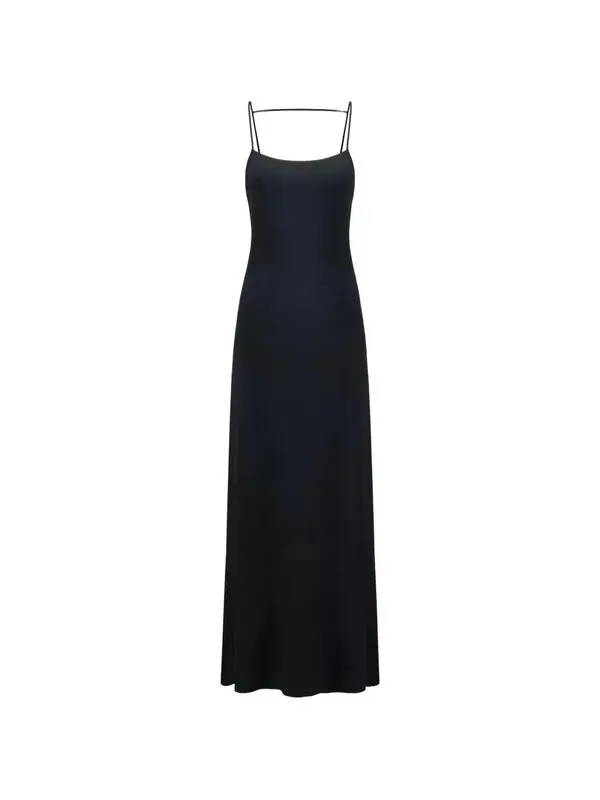 THE ARKOW Laura Open-back Crepe Maxi Dress - Black