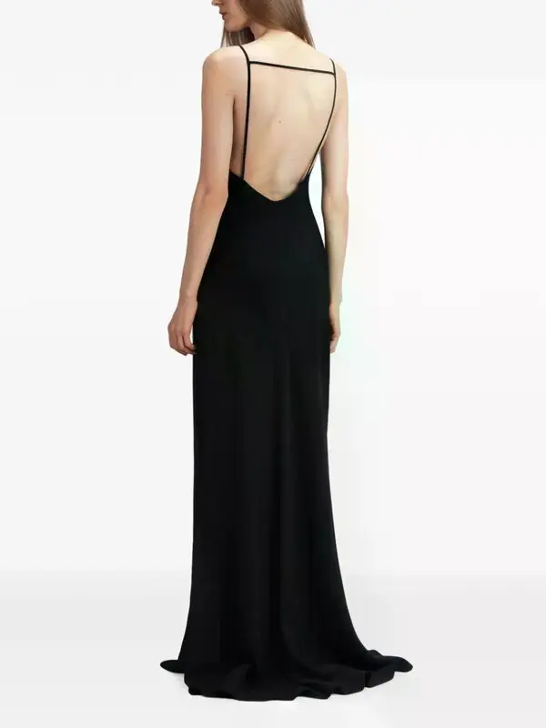 THE ARKOW Laura Open-back Crepe Maxi Dress