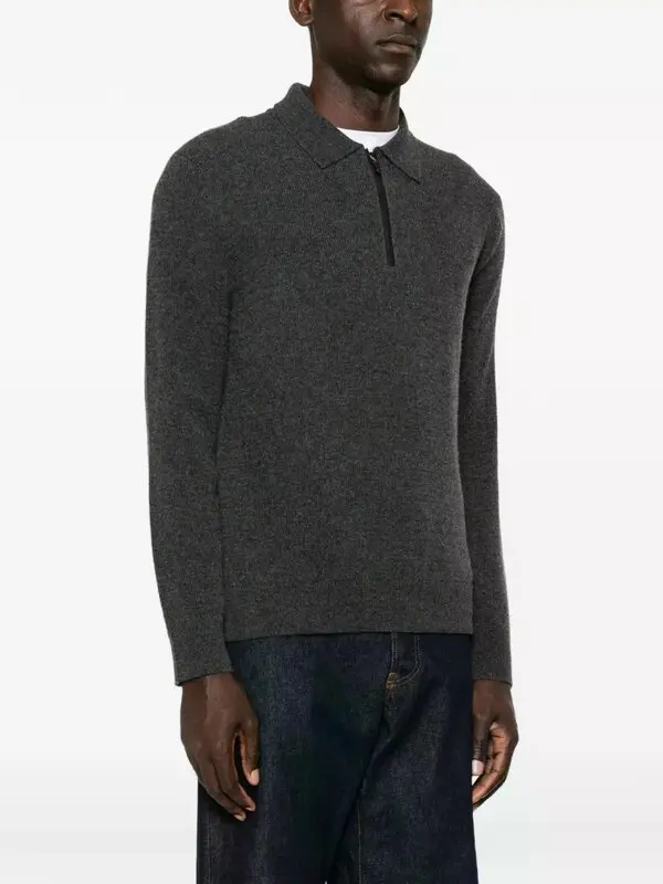 Canali Zip-fastening Polo Sweater