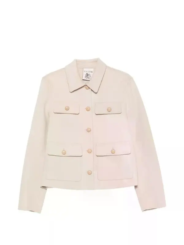 SEMICOUTURE Button-up Wool Jacket - Neutrals