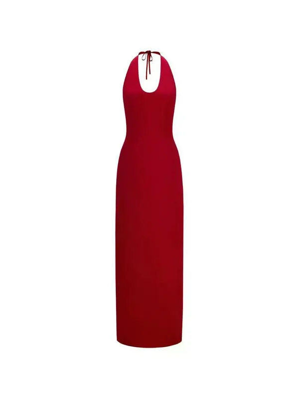 THE ARKOW Cara Halterneck Maxi Dress