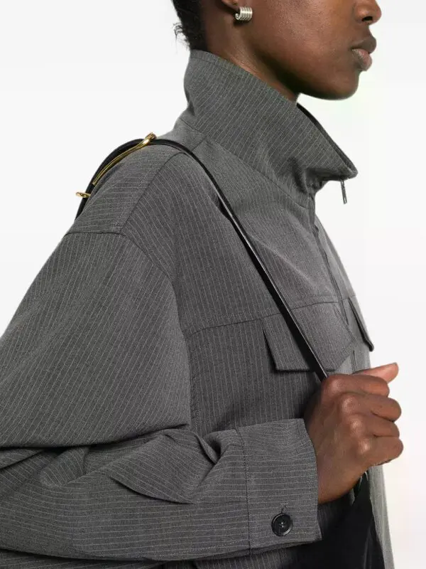 ELEH Pinstripe Drawstring-waist Jacket