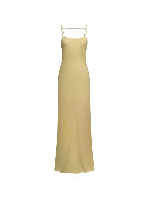 THE ARKOW Laura Crepe Open-back Maxi Dress - Yellow