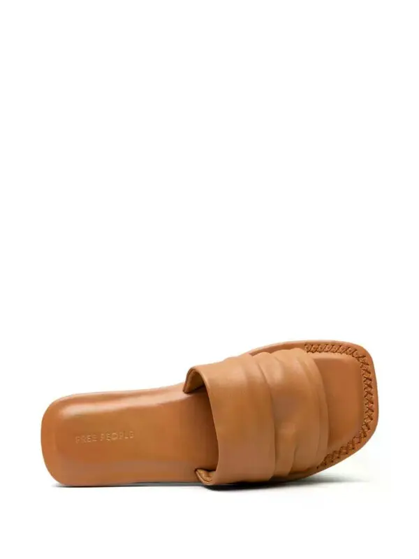 Free People Evelyn Ruched Leather Sandals