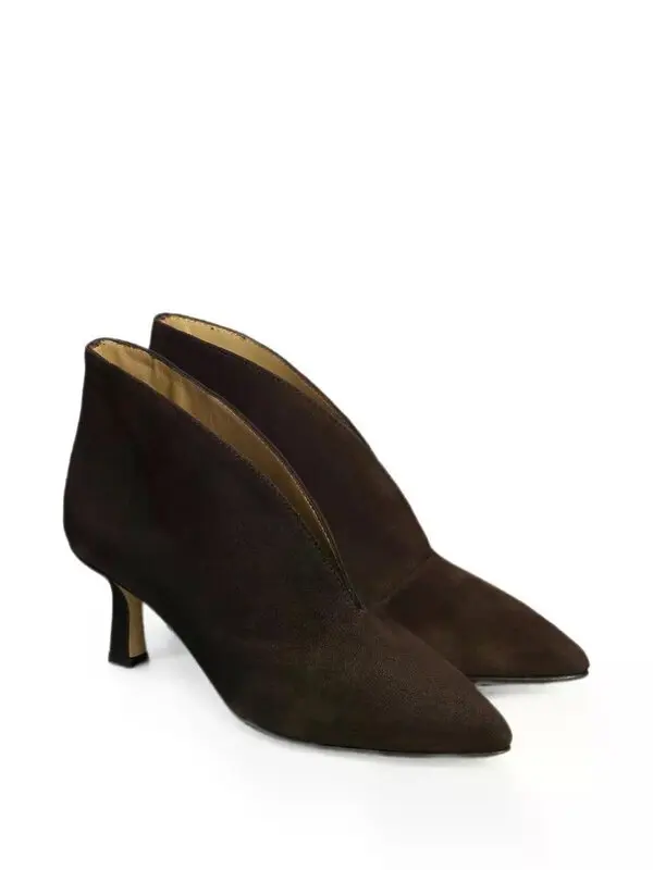 L'ARIANNA Pointed-toe Suede Ankle Boots