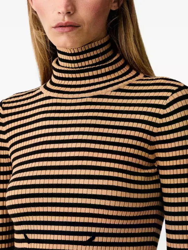 TWINSET Striped Rib-knit Sweater