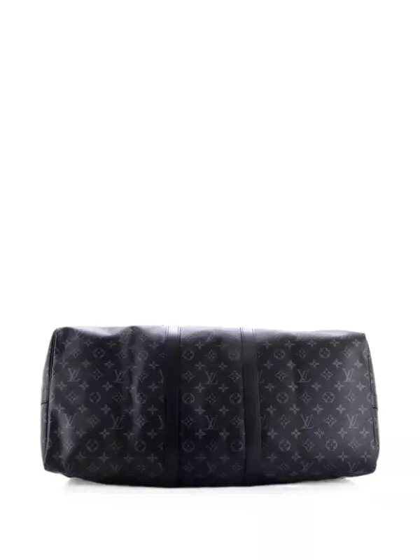 LOUIS VUITTON Keepall Bandouliere Bag Monogram Eclipse Canvas 55 Travel Bag