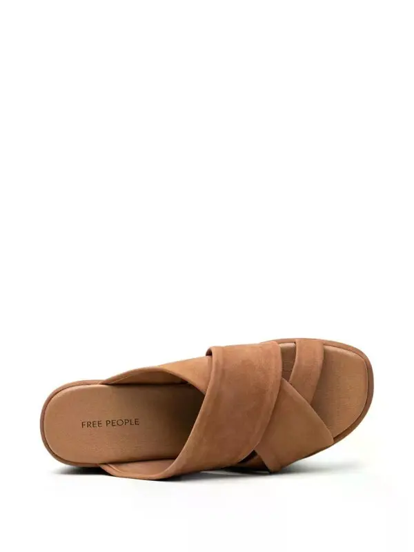 Free People Wanderbay Crossover-strap Platform Sandals