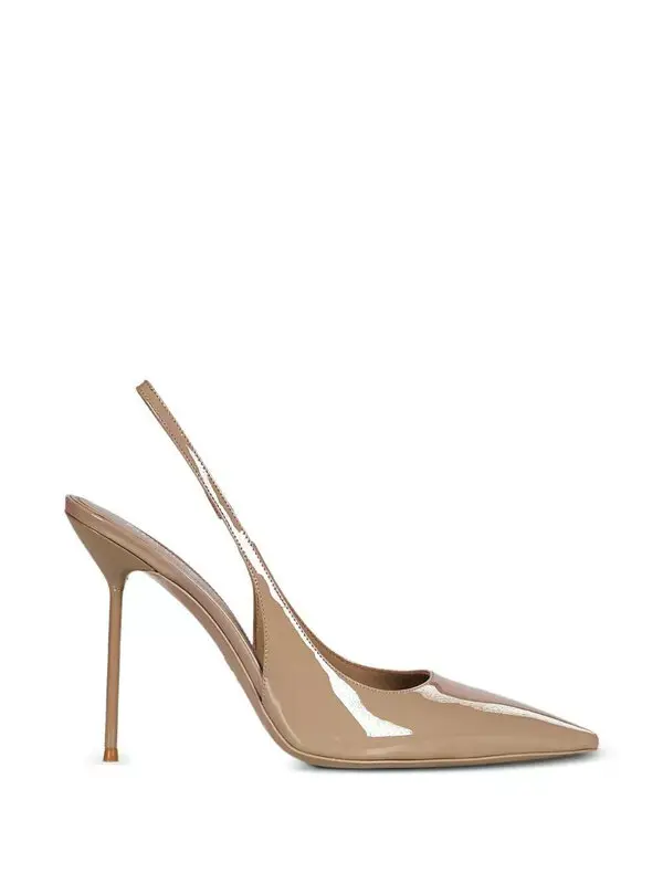 Paris Texas Lidia Patent-leather Slingback Pumps - Neutrals