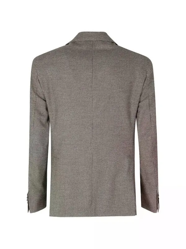 L.B.M. Houndstooth-pattern Single-breasted Blazer