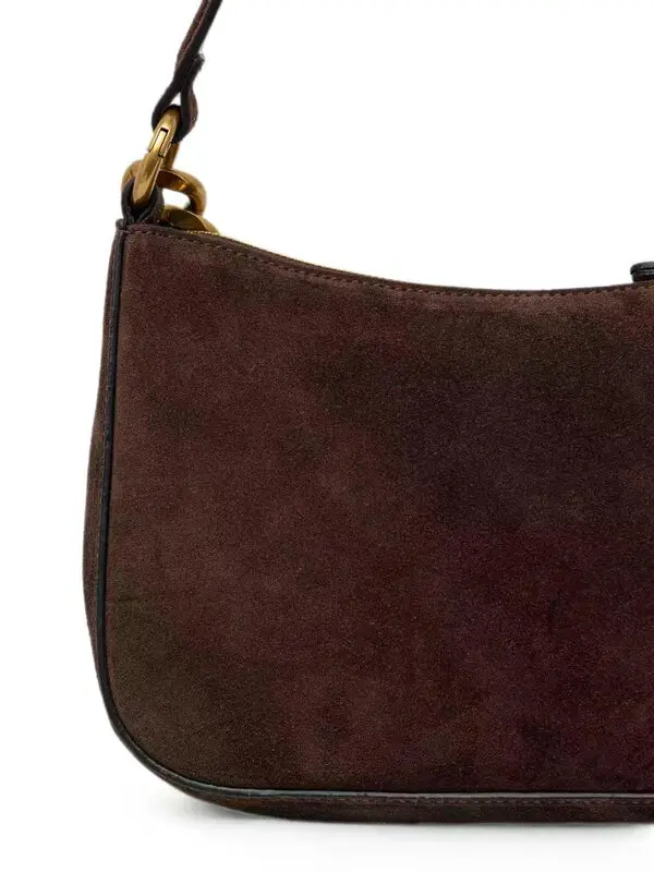 TWINSET Chain-link Suede Shoulder Bag