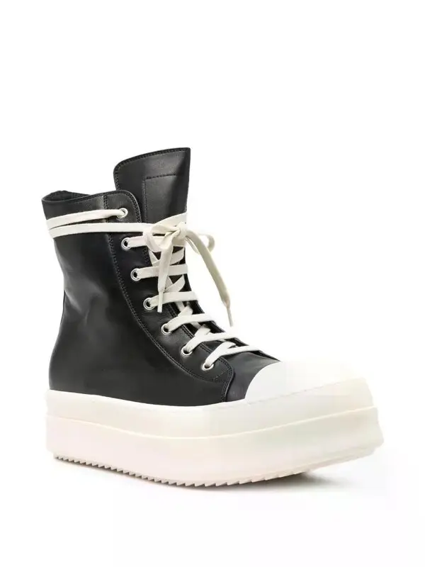 Rick Owens Platform High-top Sneakers - Black