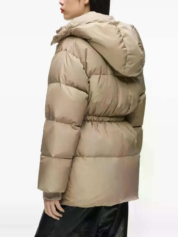 Karl Lagerfeld Cinched Midi Puffer Jacket