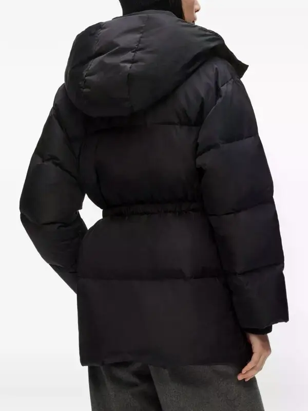 Karl Lagerfeld Cinched Midi Puffer Jacket