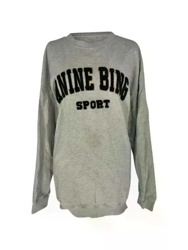 ANINE BING 2020s Sport Crew-neck Sweater - Grey