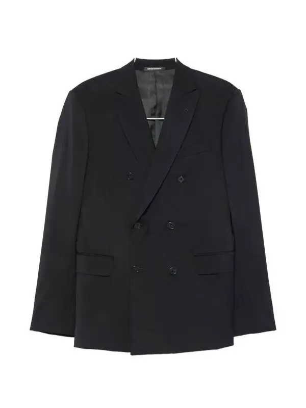 Emporio Armani Double-breasted Virgin-wool Suit