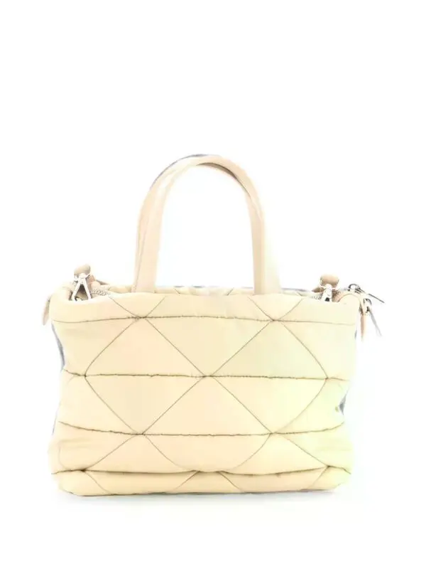 Prada Padded Quilted Re-nylon With Leather Mini Tote Bag