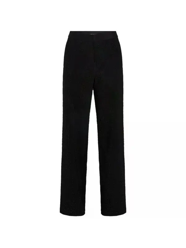 Karl Lagerfeld Tailored Rhinestone Trousers - Black