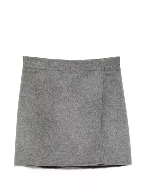 SEMICOUTURE Wrap-design Wool Mini Skirt