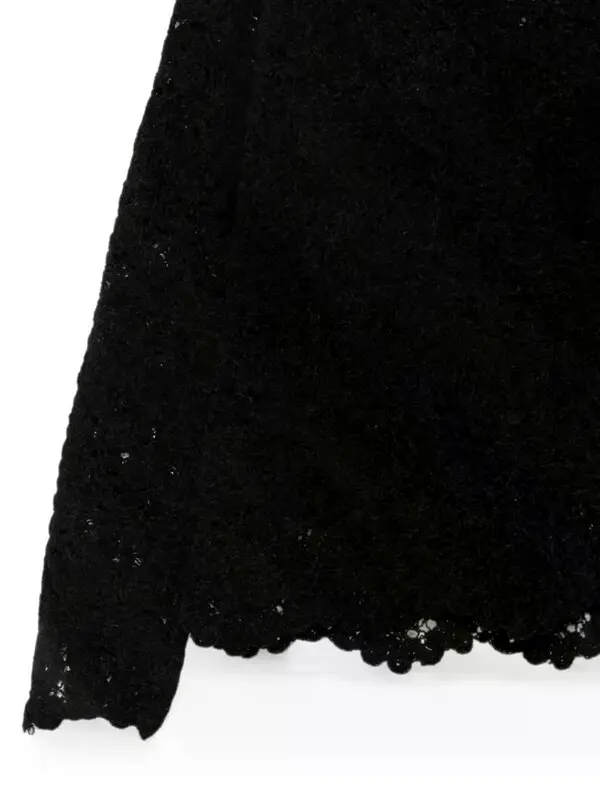 SEMICOUTURE Lace V-neck Knit