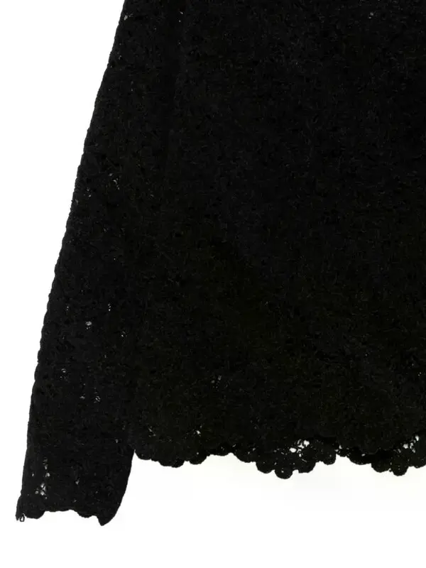 SEMICOUTURE Lace V-neck Knit