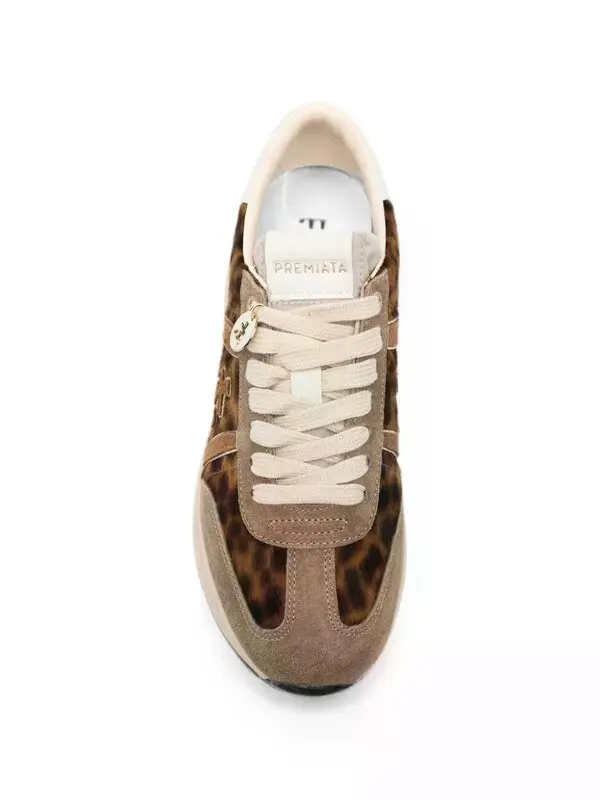 Premiata Beth Leopard-print Sneakers - Brown