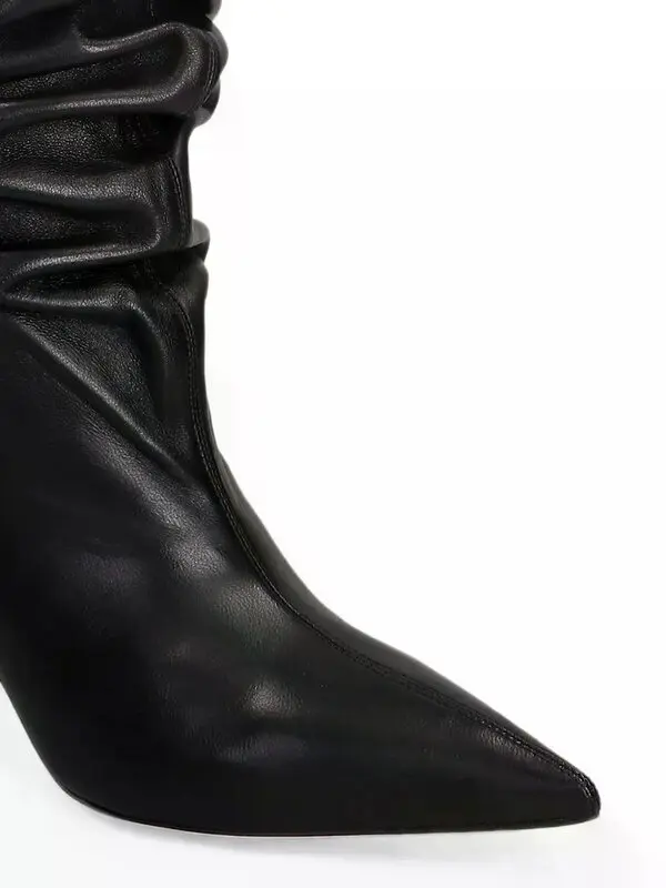 THE SELLER Ruched Pointed-toe Stiletto Heel Boots