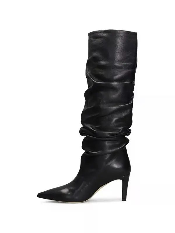 THE SELLER Ruched Pointed-toe Stiletto Heel Boots