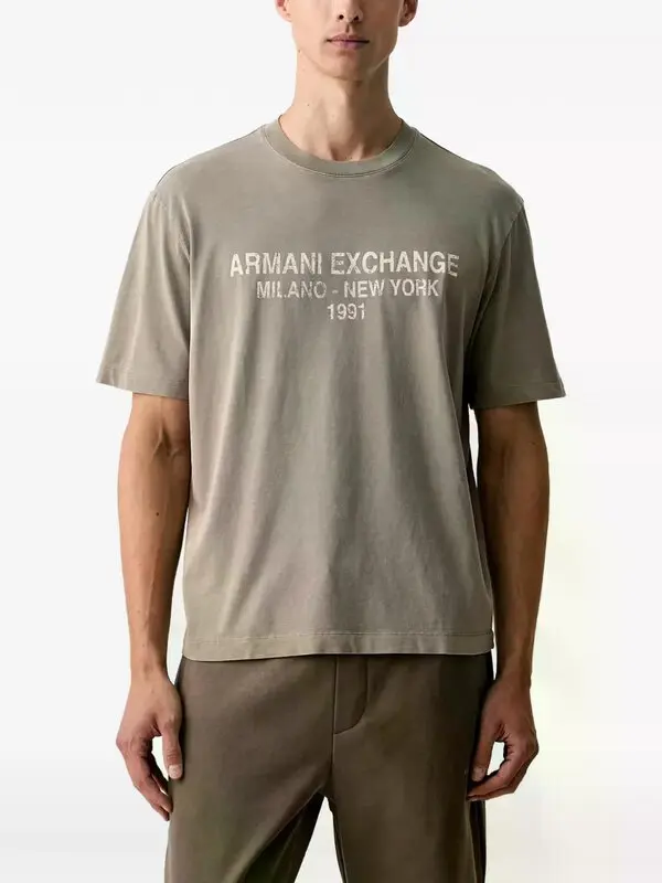 Armani Exchange Logo-print Crew-neck T-shirt
