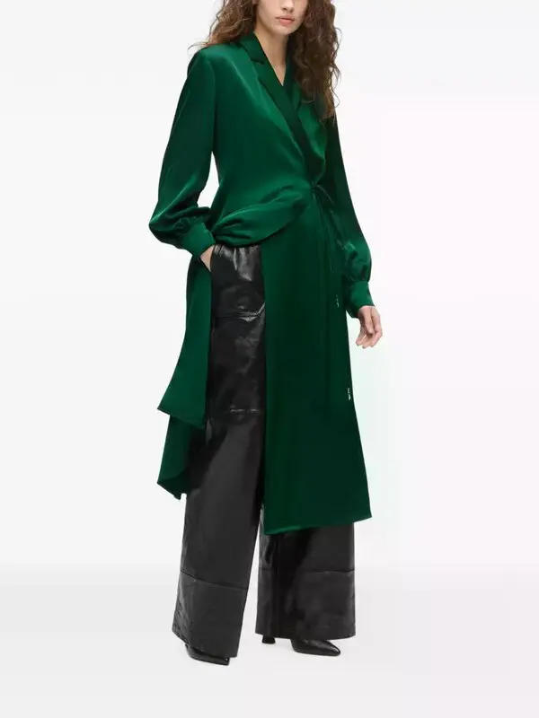 Karl Lagerfeld Satin-finish Wrap Dress - Green