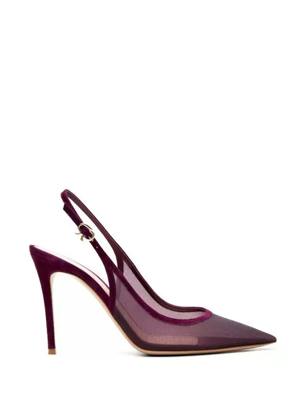 GIANVITO ROSSI Mesh Slingback Pumps