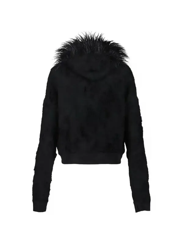 FILTH Distressed Faux-fur Jacket