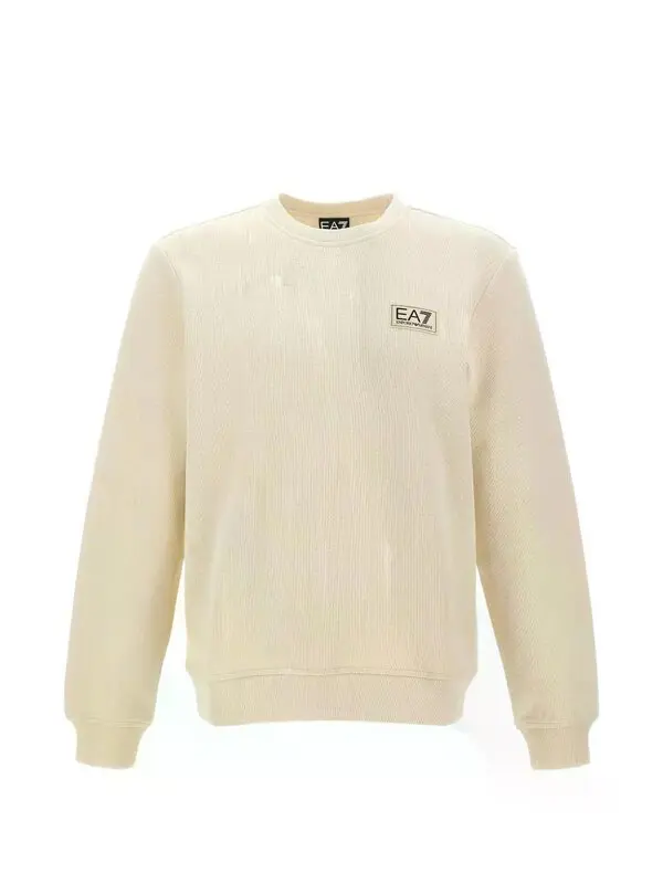 EA7 Logo-patch Ribbed-finish Sweater