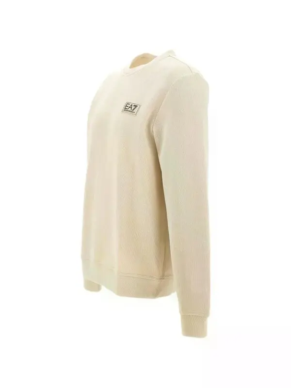EA7 Logo-patch Ribbed-finish Sweater