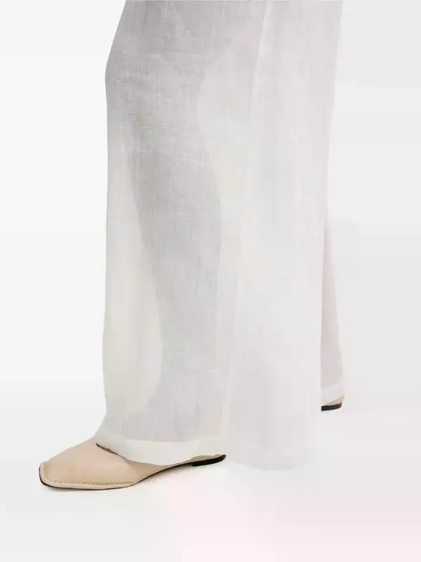 ISABELLE BLANCHE Sheer Wide-leg Trousers
