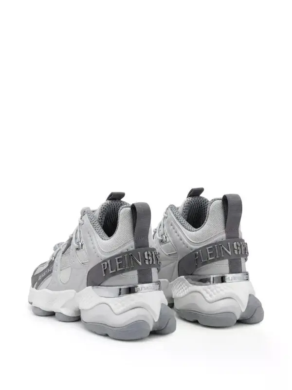 PLEIN SPORT Runner Beast X-01 Panelled Sneakers - Grey