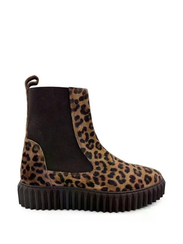 VOILE BLANCHE Beth Leopard-print Ankle Boots