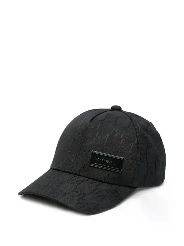 Emporio Armani Monogram-jacquard Touch-strap Baseball Cap