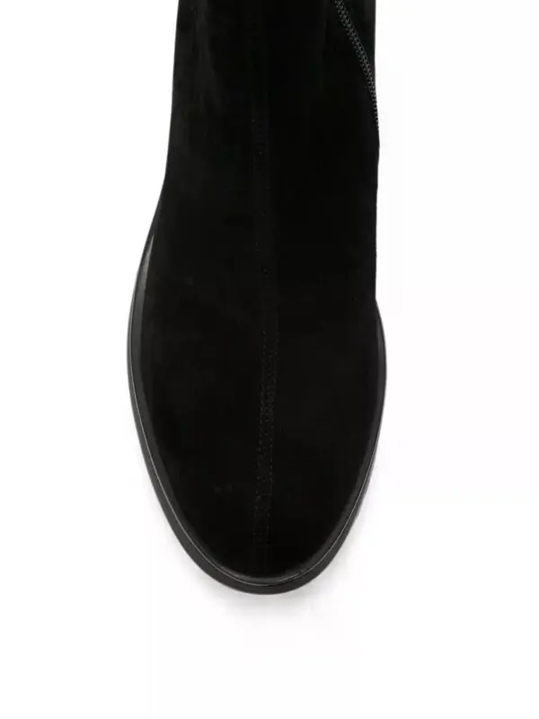 LINDA BAUMANN Wedge-heel Buckled Ankle Boots