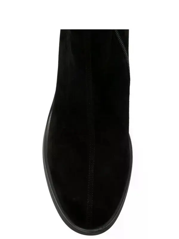 LINDA BAUMANN Wedge-heel Buckled Ankle Boots