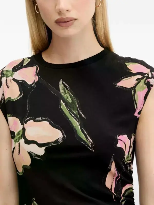 Desigual Floral Gathered Midi Dress