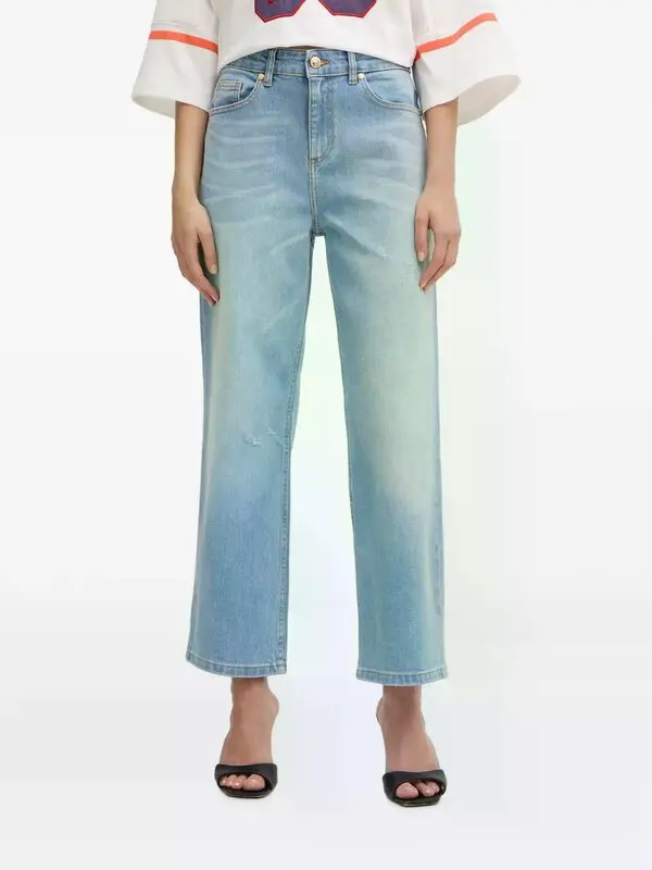 Just Cavalli Faded-effect Straight-leg Jeans - Blue
