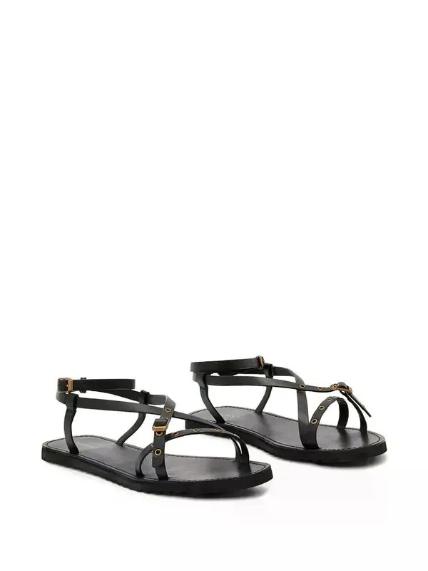 ALLSAINTS Tyla Eyelet Embellished Buckled Sandals