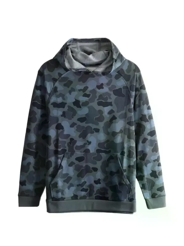 FREE FLY Camouflage Print Raglan Sleeve Hoodie